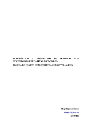 TEA T3 - TEA - GRADO EN PEDAGOGÍA CAPÍTULO 3: DIFICULTADES LIGADAS AL ...
