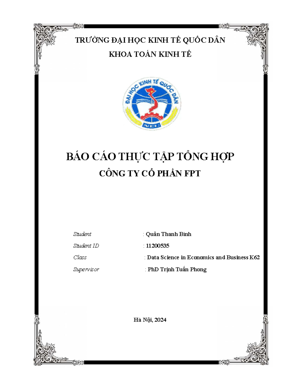 Bìa NEU - Bìa assignment - Data Science in Business and Economic ...