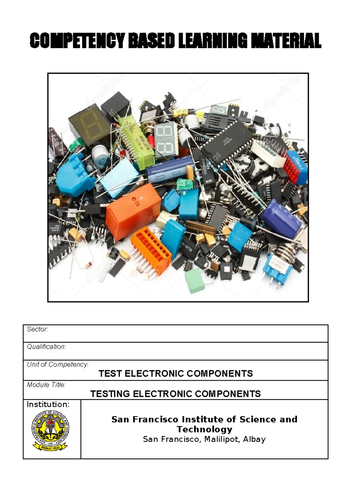 Test Electronic Components - This module contains training materials ...