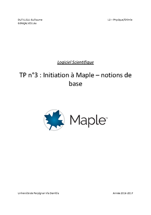 TP1: Initiation à Matlab - TP 1: Initiation à MATLAB Introduction Le but de ce TP est de nous ...