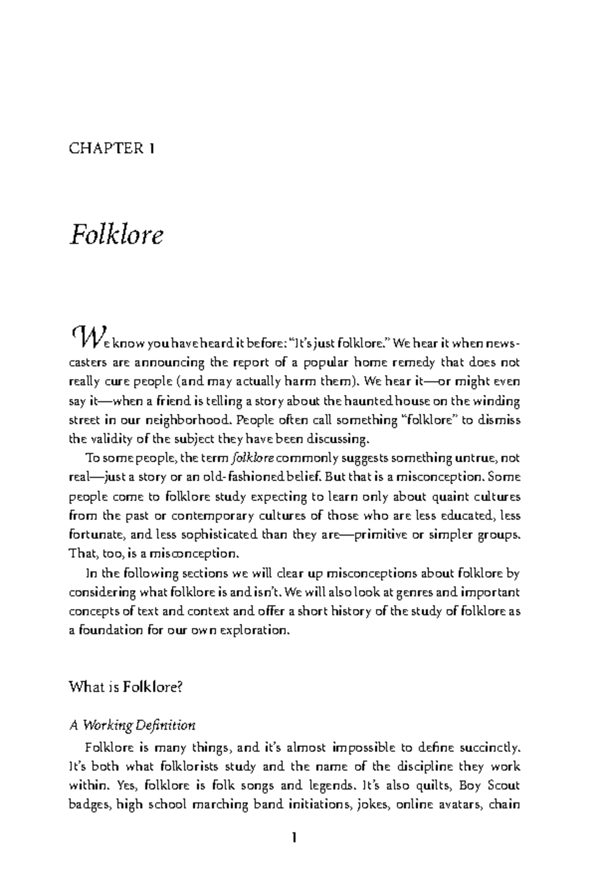 Living Folklore CH-1 Pg: (18-46) - CHAPTER 1 Folklore We know you have ...