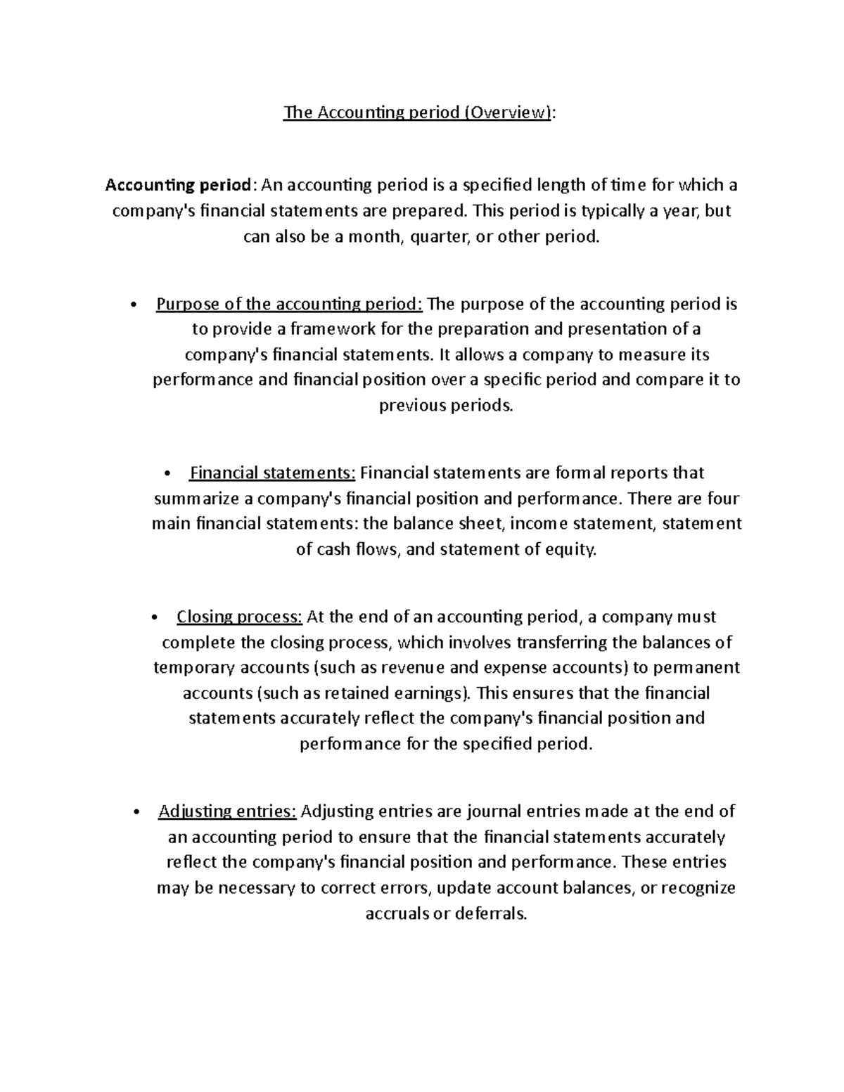 Document 85 (21) - Notes on the Accounting Period - The Accounting ...