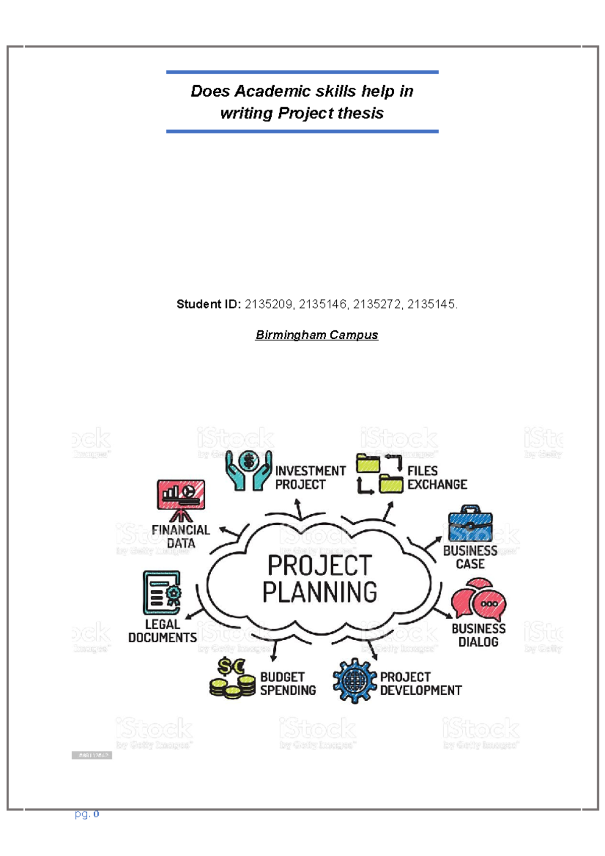 Project Plan - Student ID: 2135209, 2135146, 2135272, 2135145 ...