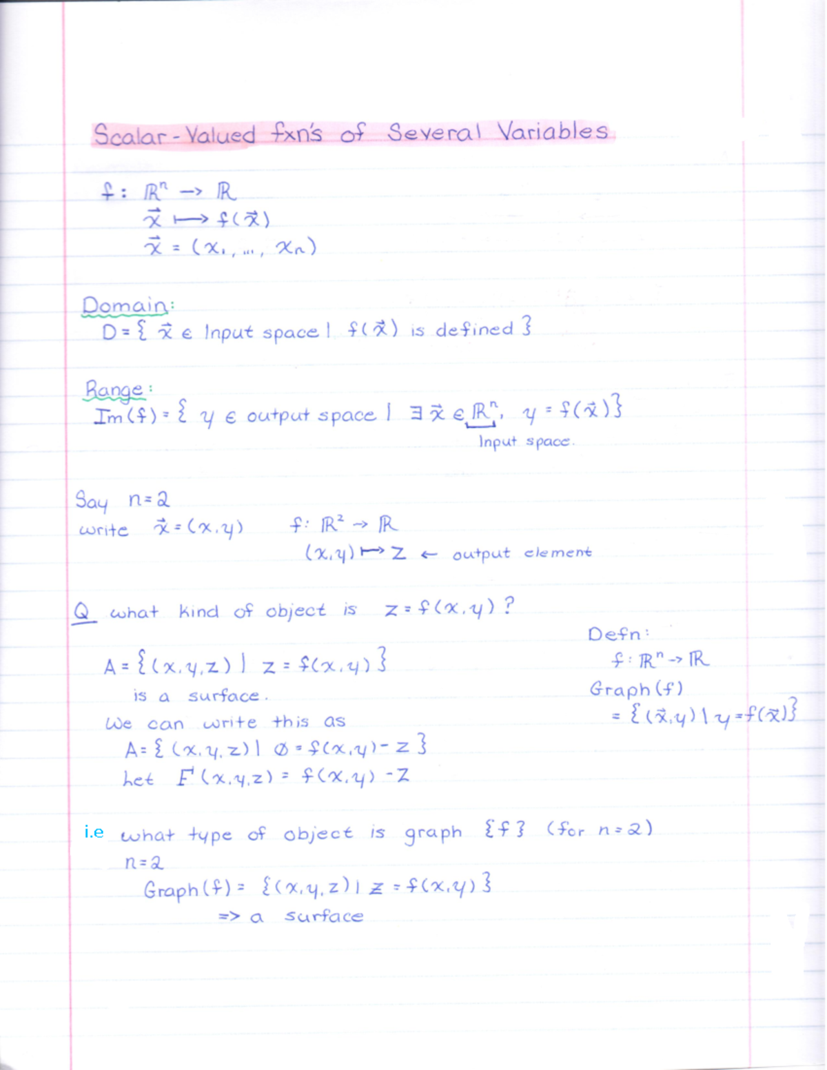 ENGR 233 - Scalar Valued Functions of Several Variables - ENGR 233 - i - Studocu