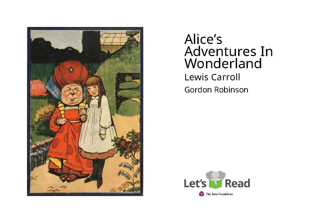 Alice's Adventures In Wonderland English Landscape V12021 - Alice’s ...