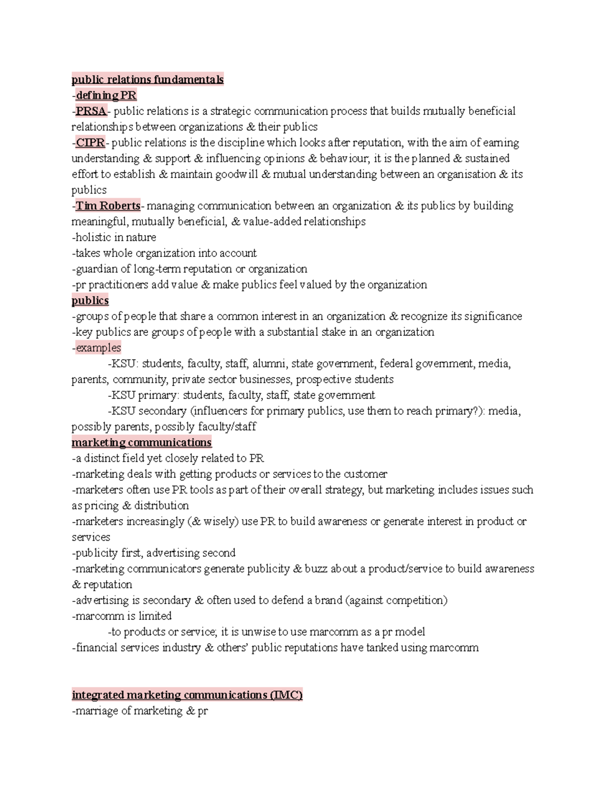 Case studies 1-17-19 - public relations fundamentals -defining PR -PRSA ...