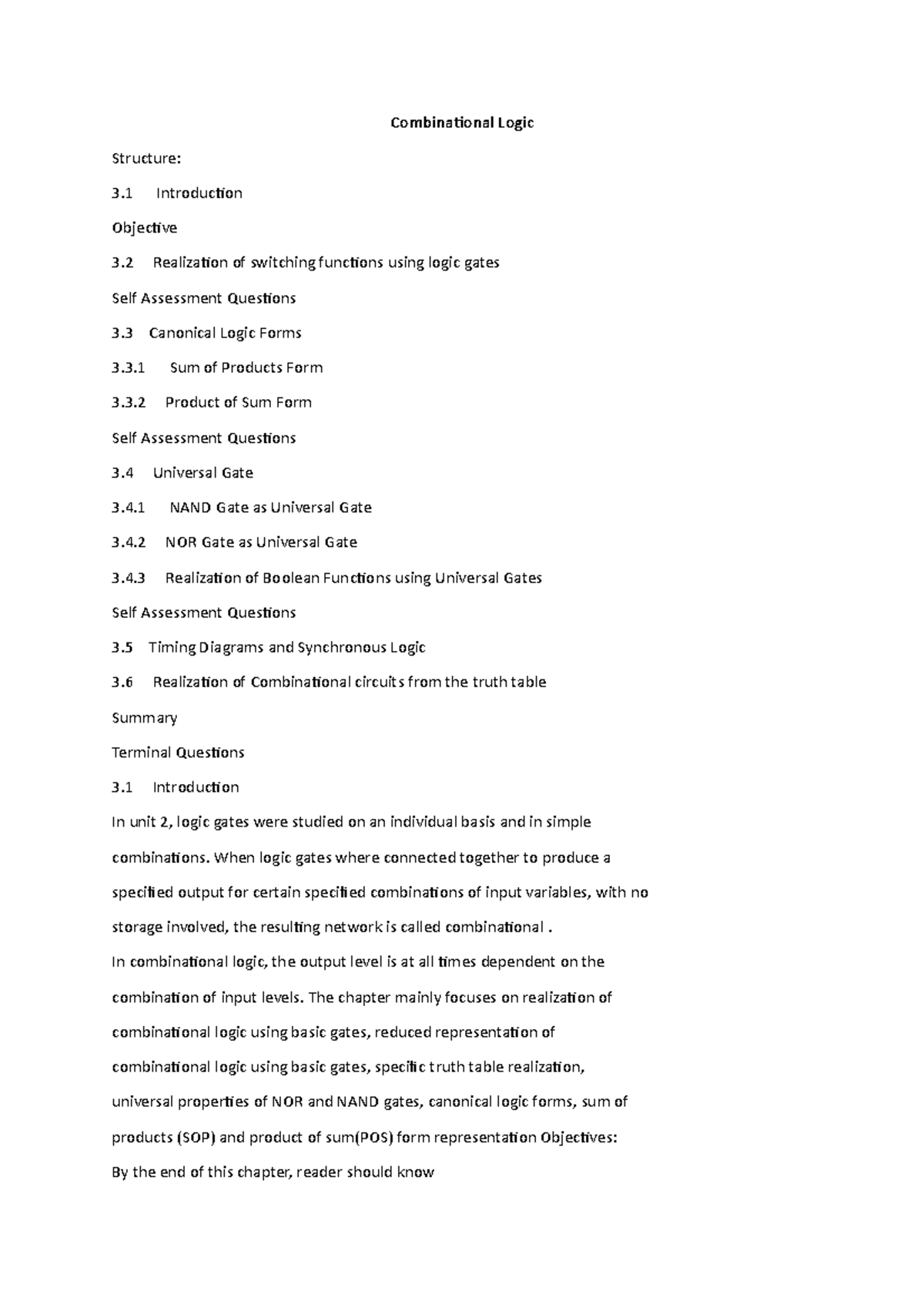 Digital System Combinational Logic Vol1 Combinational Logic Structure 3 Introduction