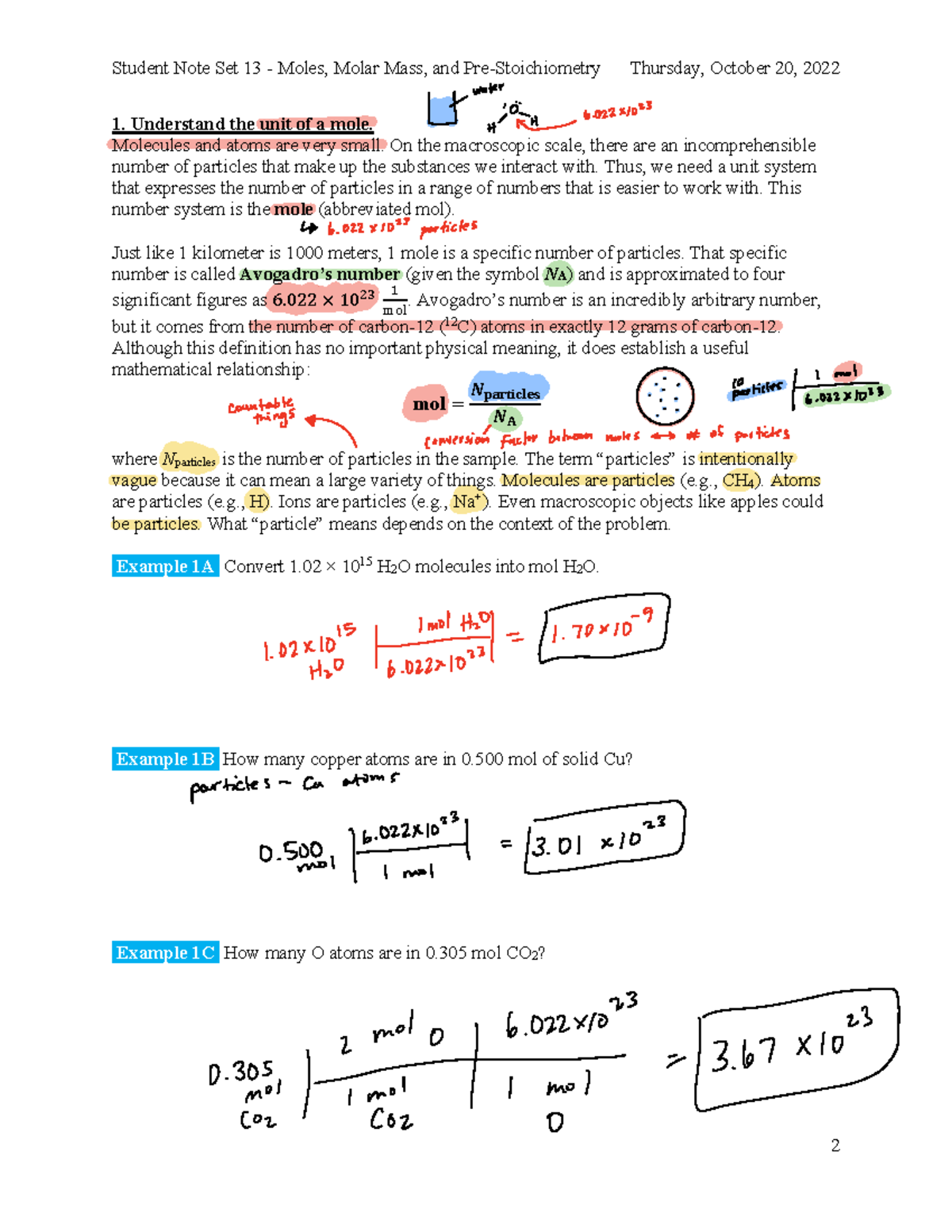 Moles, Molar Mass, and Pre-Stoichiometry - Understand the unit of a ...