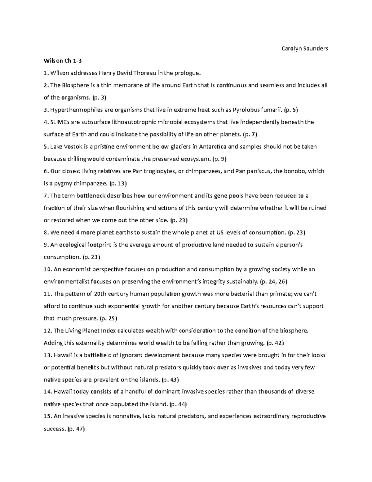 Wilson notes ch 1-3 - Carolyn Saunders Wilson Ch 1- Wilson addresses ...