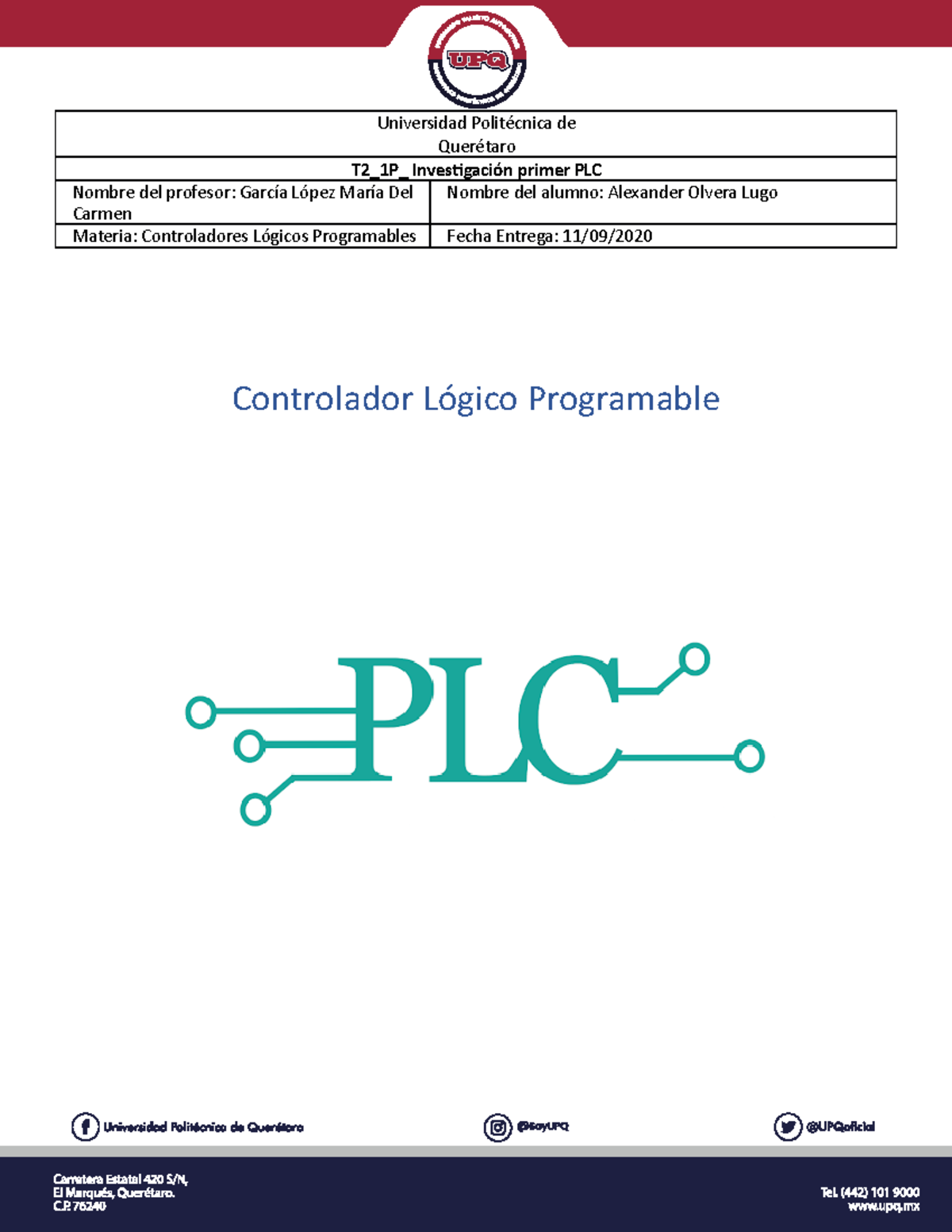 T2 1P Tarea de Historia del Investigación primer Controlador Lógico ...