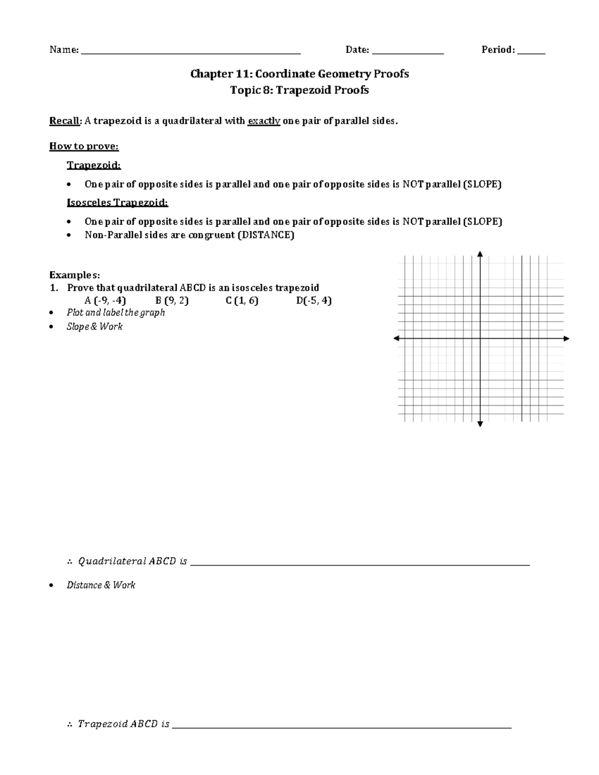 Trapezoid Proofs - Name ...