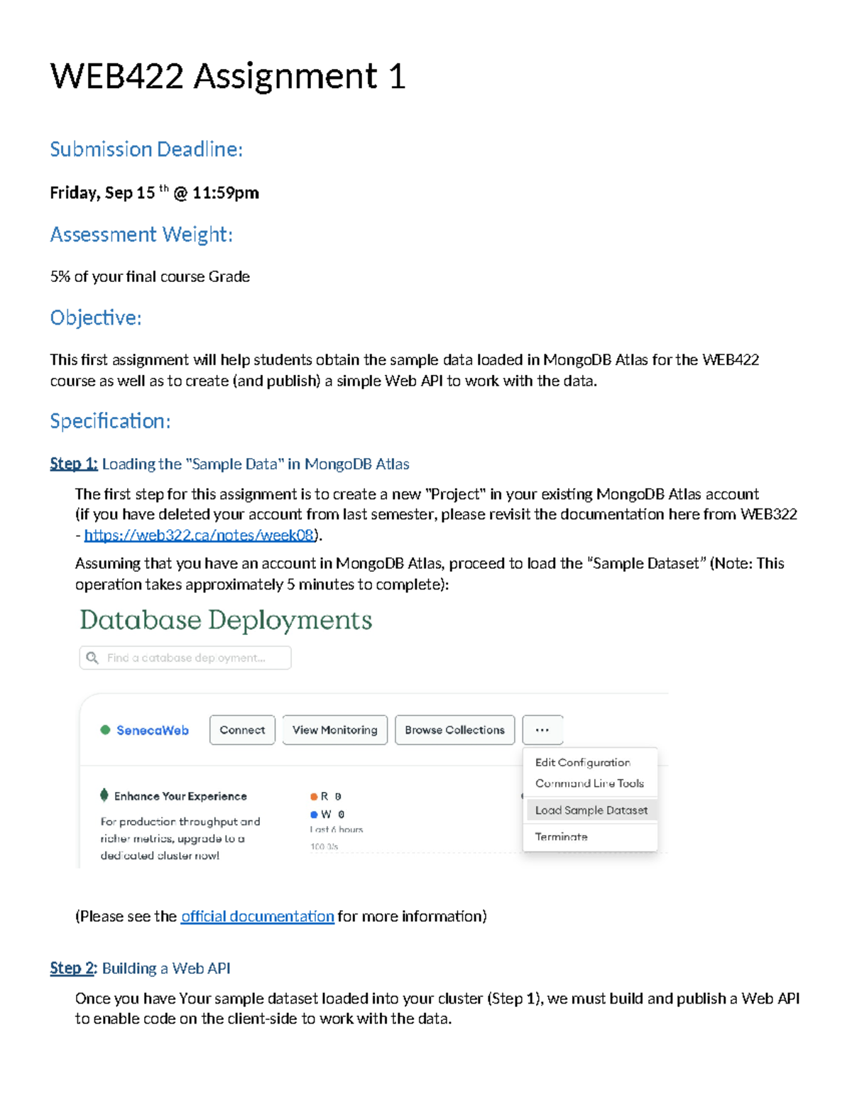 WEB422 Assignment 1 - Tagged - WEB422 Assignment 1 Submission Deadline: Friday, Sep 15 th @ 11 ...