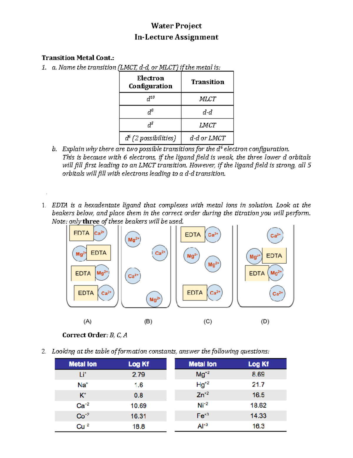 5a. In-Lecture Assignment Water Project - Water Project Assignment ...