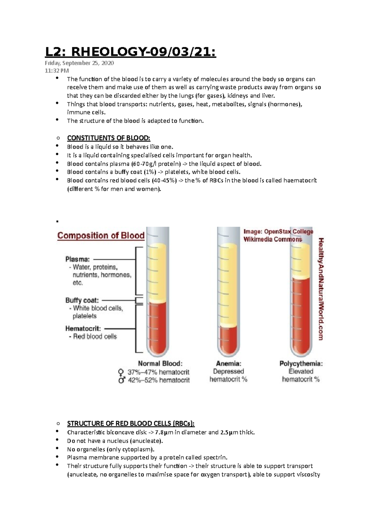 Rheology-Vascular physiology - L2: RHEOLOGY-09/03/21: Friday, September ...