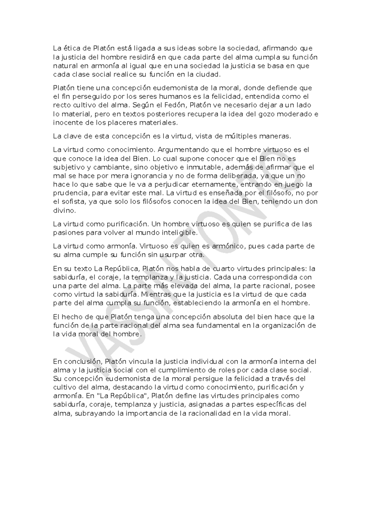 sdasdas ddsadw aws - La ética de Platón está ligada a sus ideas sobre ...