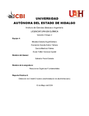 Reporte de laboratorio 1 RCA- UAEH - Universidad Autónoma del Estado de ...