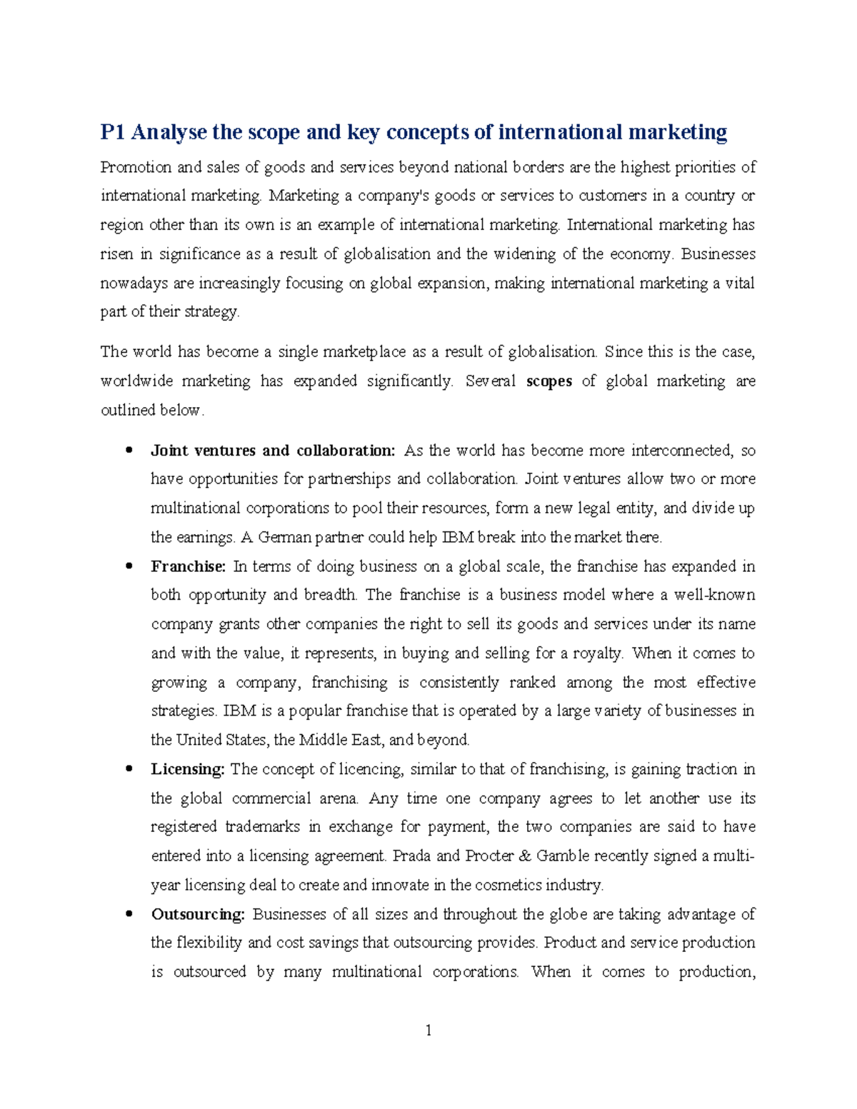 IM S5 Q2 - Essay - P1 Analyse the scope and key concepts of ...