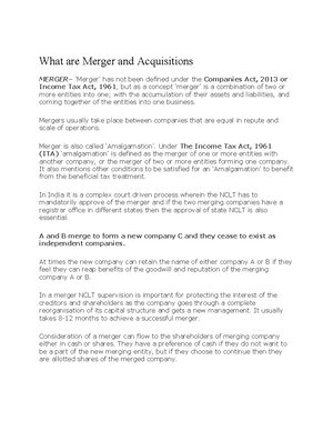 Types of merger - Types of merger Horizontal Merger- When the merging ...