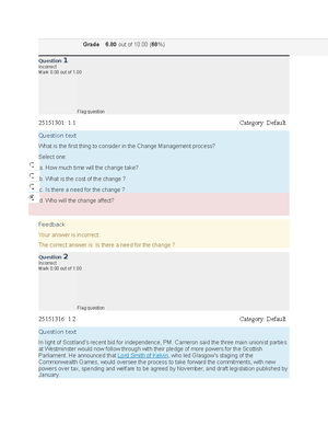 Change management Quiz with answers - Change Management Images of ...
