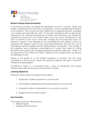 Module 1 Study Guide - Theology 2 - Introduction Module 1 introduces ...