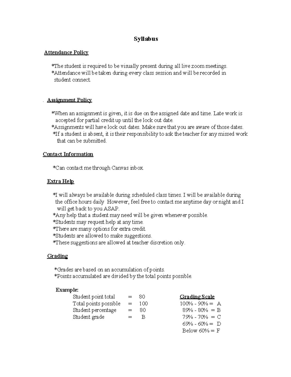 Health Syllabus - Must-read helps you know what would be told at the ...