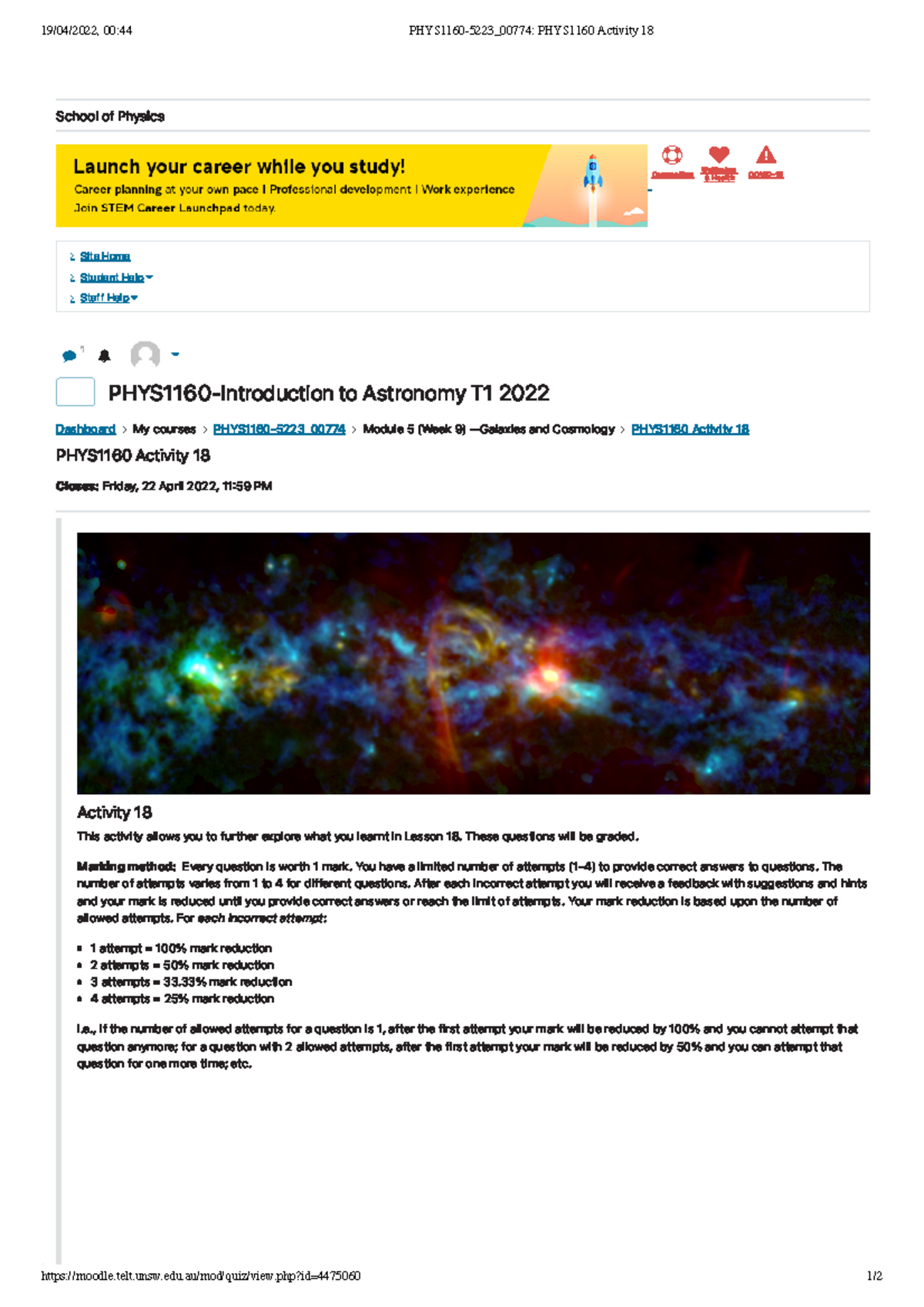 Activity 18 - 19/04/2022, 00:44 PHYS1160-5223_00774: PHYS1160 Activity ...