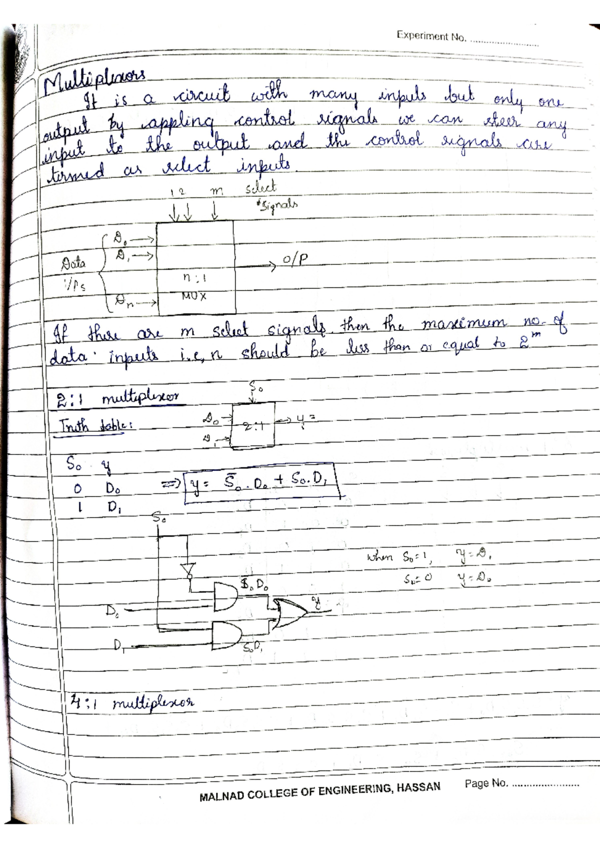 Multiplexer&decoder - module 2 - digital design - Studocu