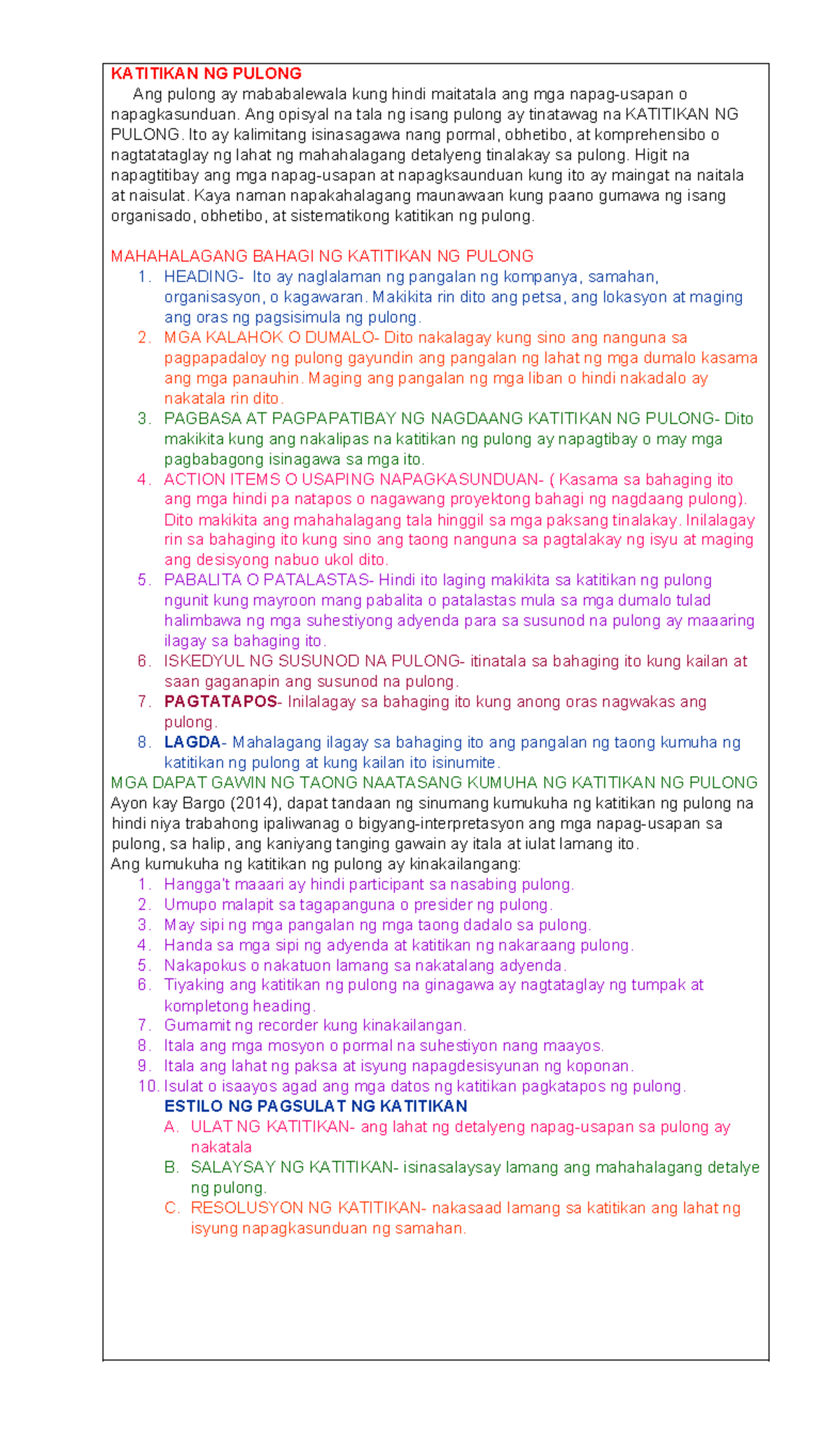 7 Katitikan NG Pulong - Powerful presentation - KATITIKAN NG PULONG Ang ...