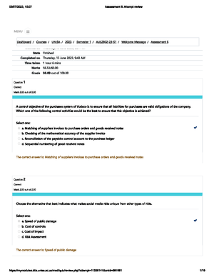 Aue2602 ass3 - Assessment - Question 1 Complete Mark 2 out of 2 ...