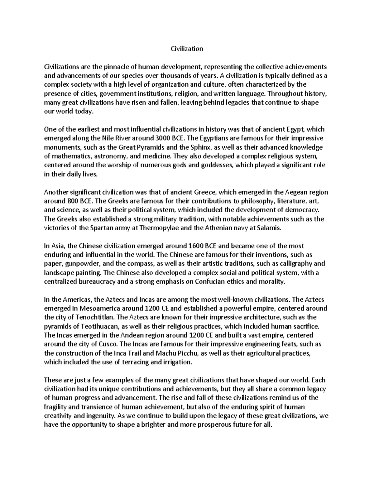 Civilization - N/A - Civilization Civilizations are the pinnacle of ...