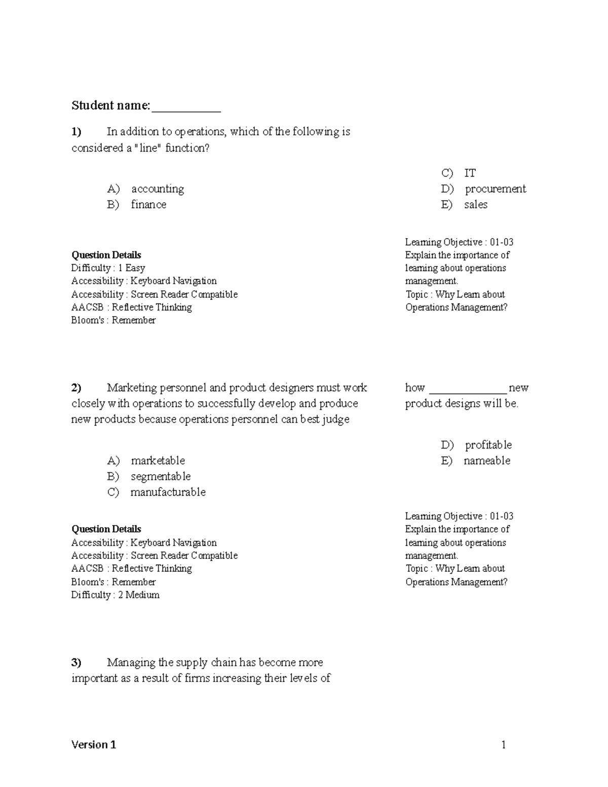 9781260238891 Test Bank Chapter 01 - Student name:__________ 1) In ...