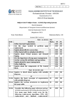 Syllabus MCA 3rd - FTGYHU - MCA III MCAC-0611 Data Science 3-1-0 50 20 ...
