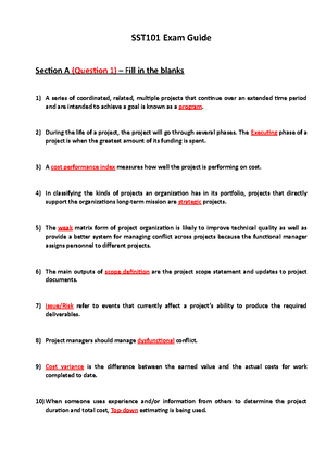 SST 101 - Summary Principles of Project Management - Unit 1 (PROJECT ...