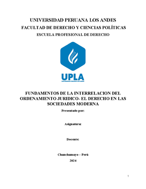 CUAL ES LA Finalidad DEL Derecho - ¿CUAL ES LA FINALIDAD DEL DERECHO? Introducción Al realizar ...