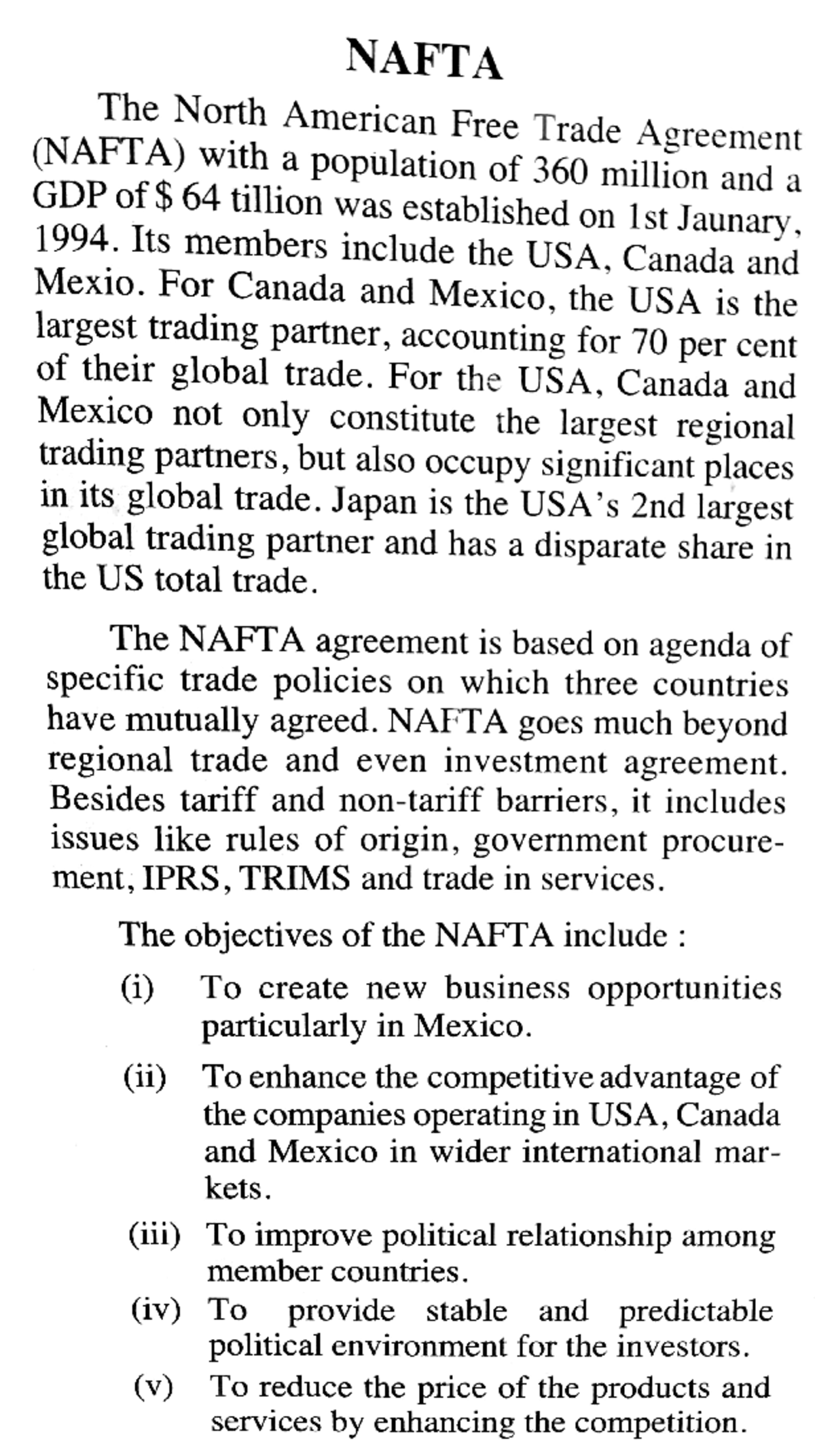 Nafta - It's lecture notes - NAFTA The North American Free Trade ... Nafta - It's lecture notes - NAFTA The North American Free Trade ...