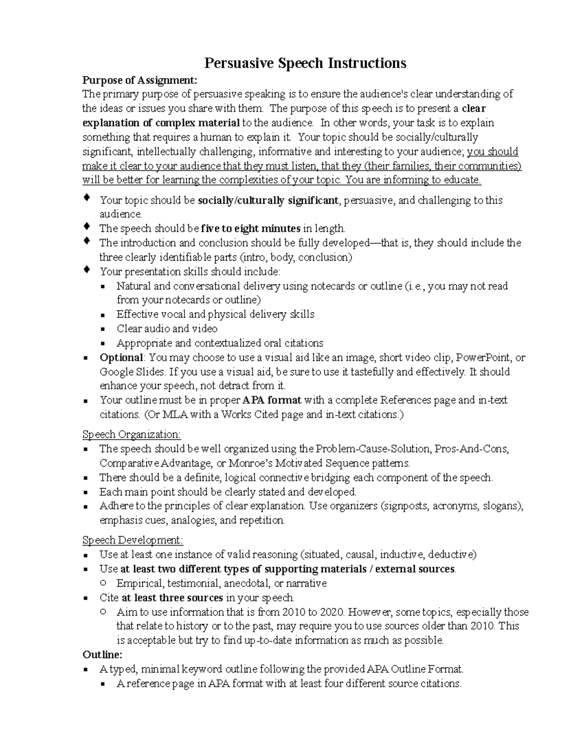 Argumentative, Informative, and Persuasive Speech - Persuasive Speech ...