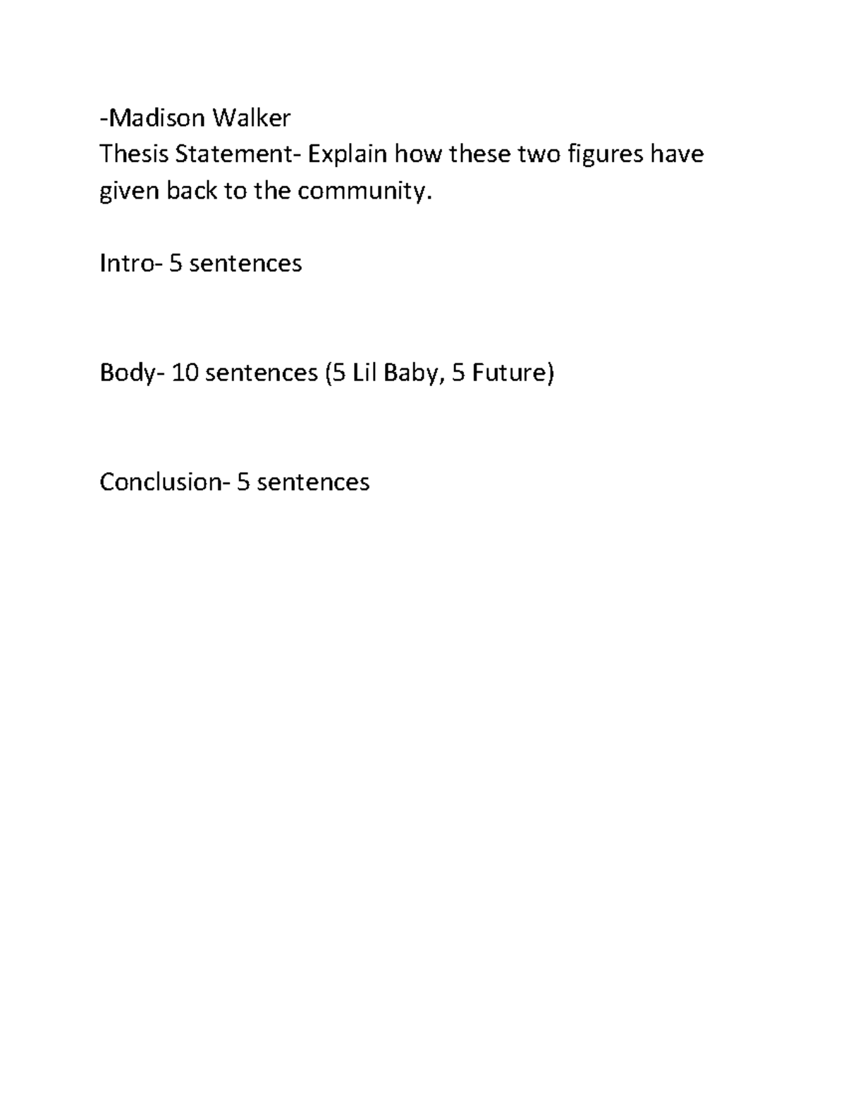 Essay -Madison Walker Thesis Statement- Explain how these two figures ...