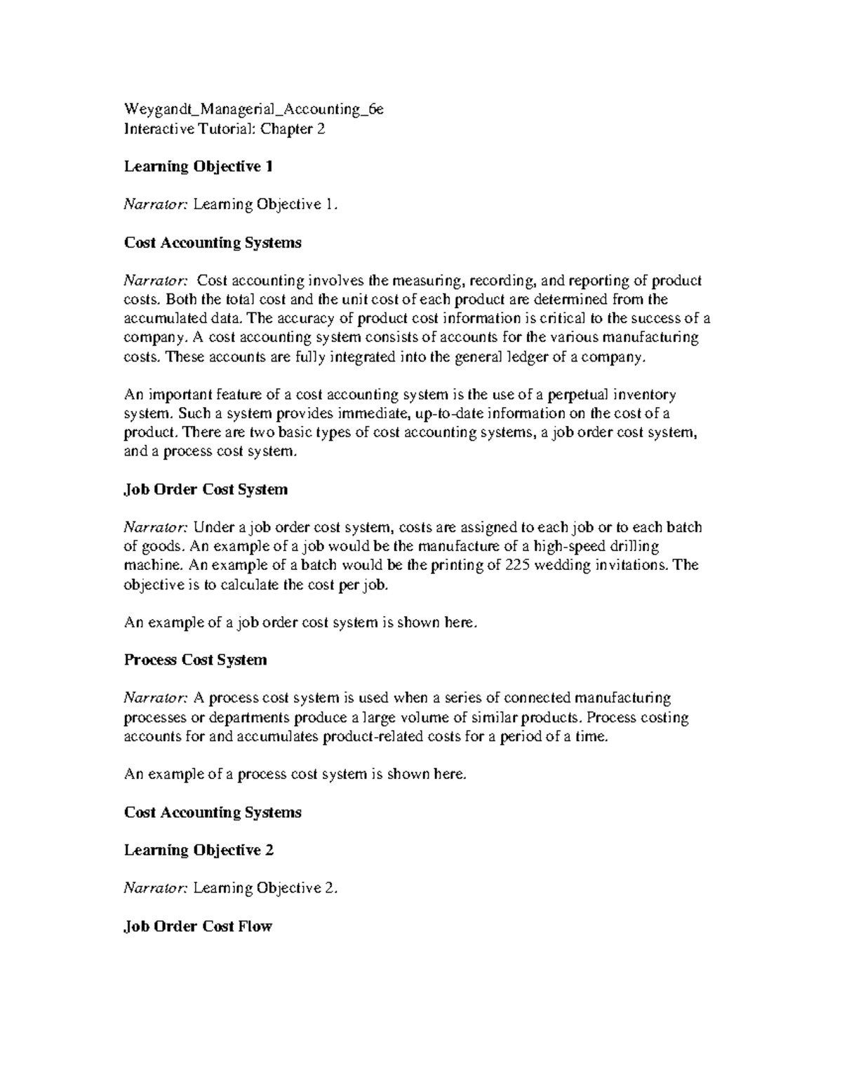 Weygandt 6e interactive tutorial ch02 - Weygandt_Managerial_Accounting ...