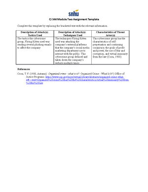 6-1 Module Six Assignment - CJ 344 Module Six Assignment Template ...