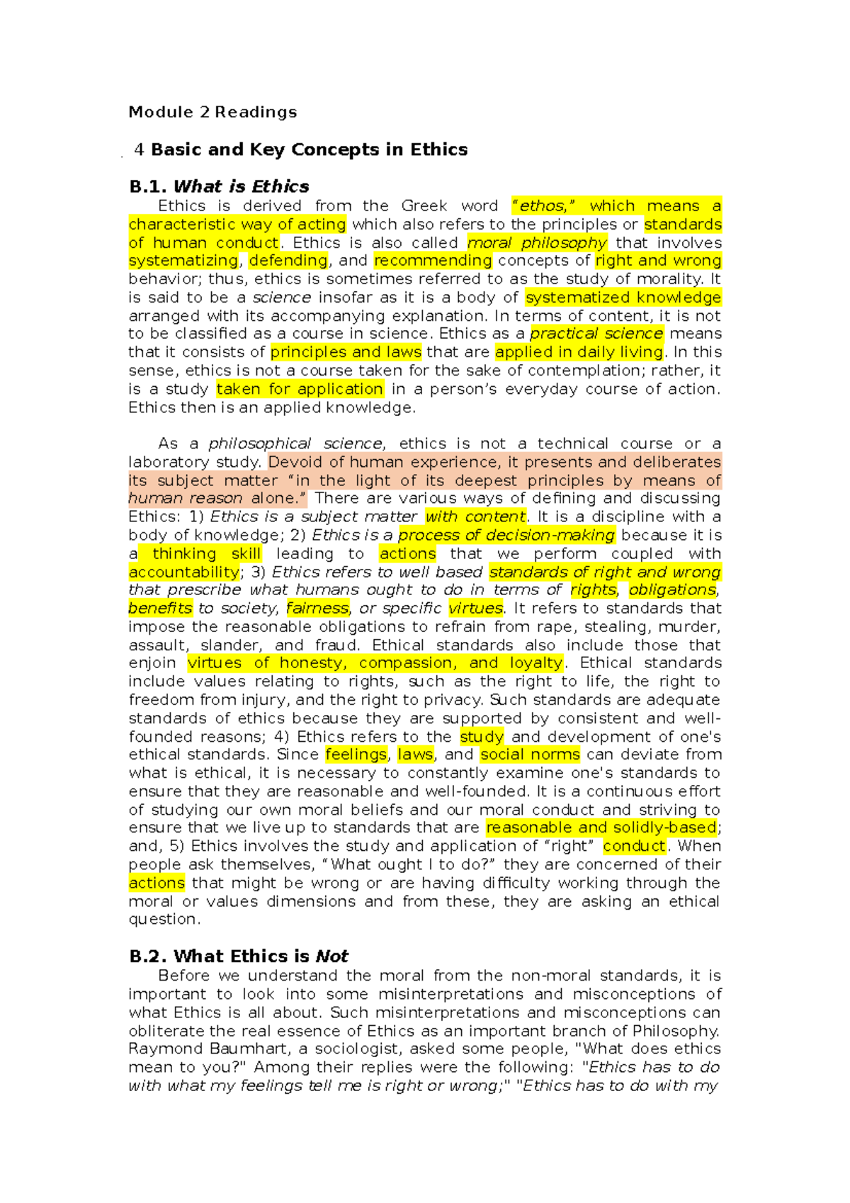 Module 2 - Annotated - NOTES - Module 2 Readings 4 Basic and Key ...