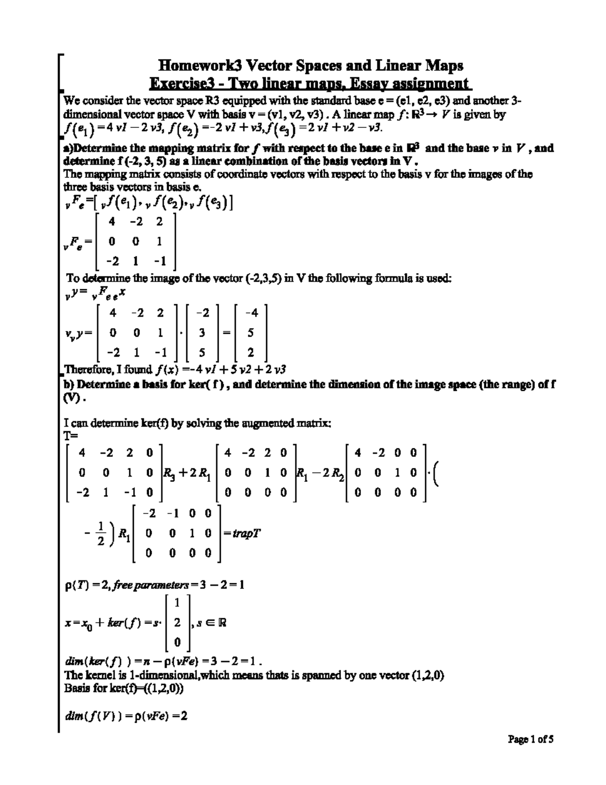 Homework assignment 3 - Advanced Engineering Mathematics 1 - Studocu