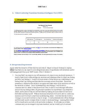 D253 Task 1 - Task 1 passed - D253 – Values-Based Leadership - Task 1 ...