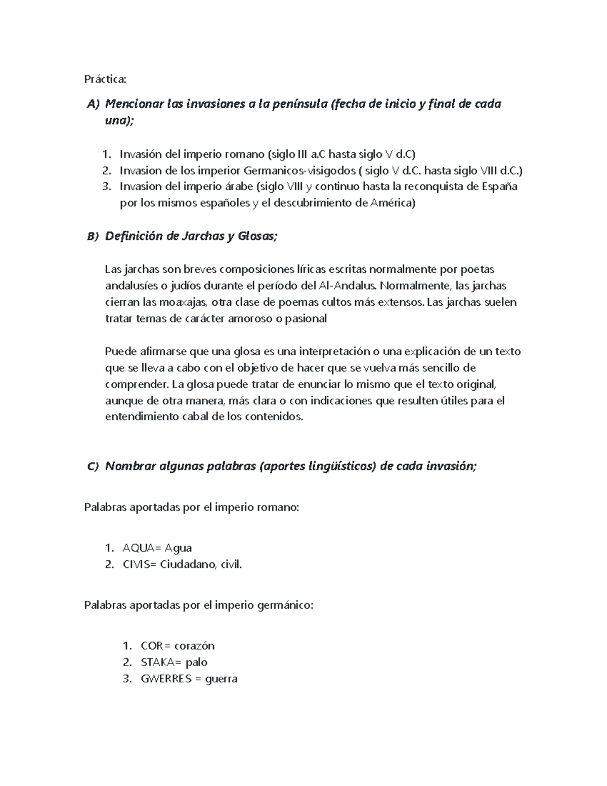 Practica origen y Evolucion del español, Eymi Masiel De la Cruz 1233618 ...