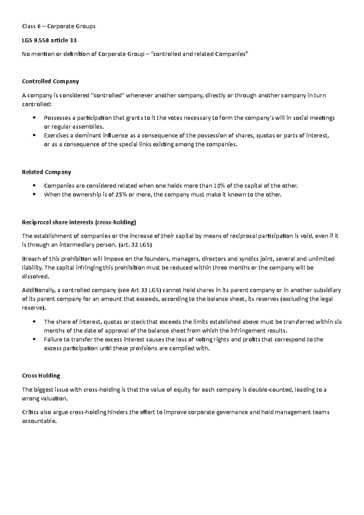 class-6-law-ii-law-ii-class-6-corporate-groups-lgs-9-article-33
