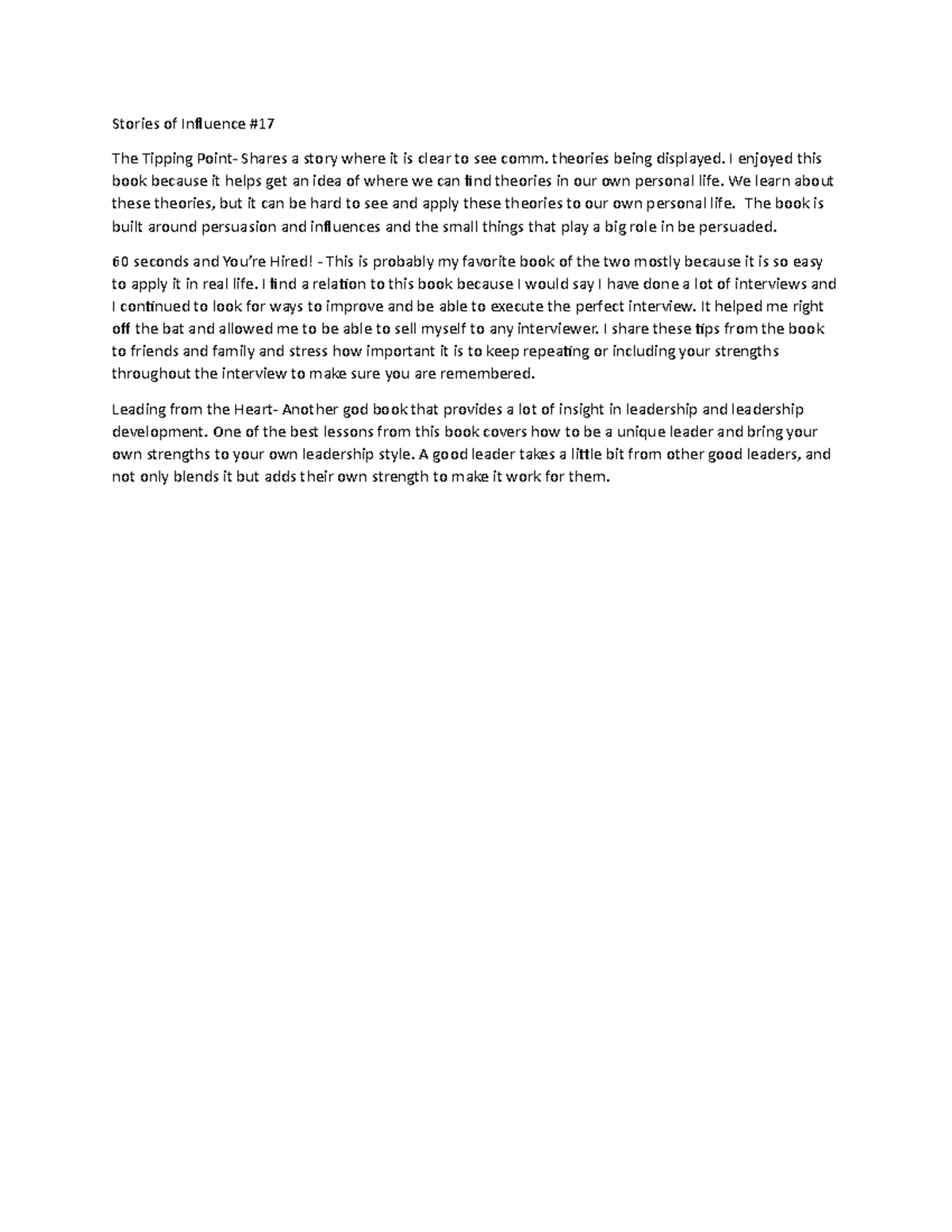 SI 17 - Stories of Influence. - Stories of Influence #17 The Tipping ...