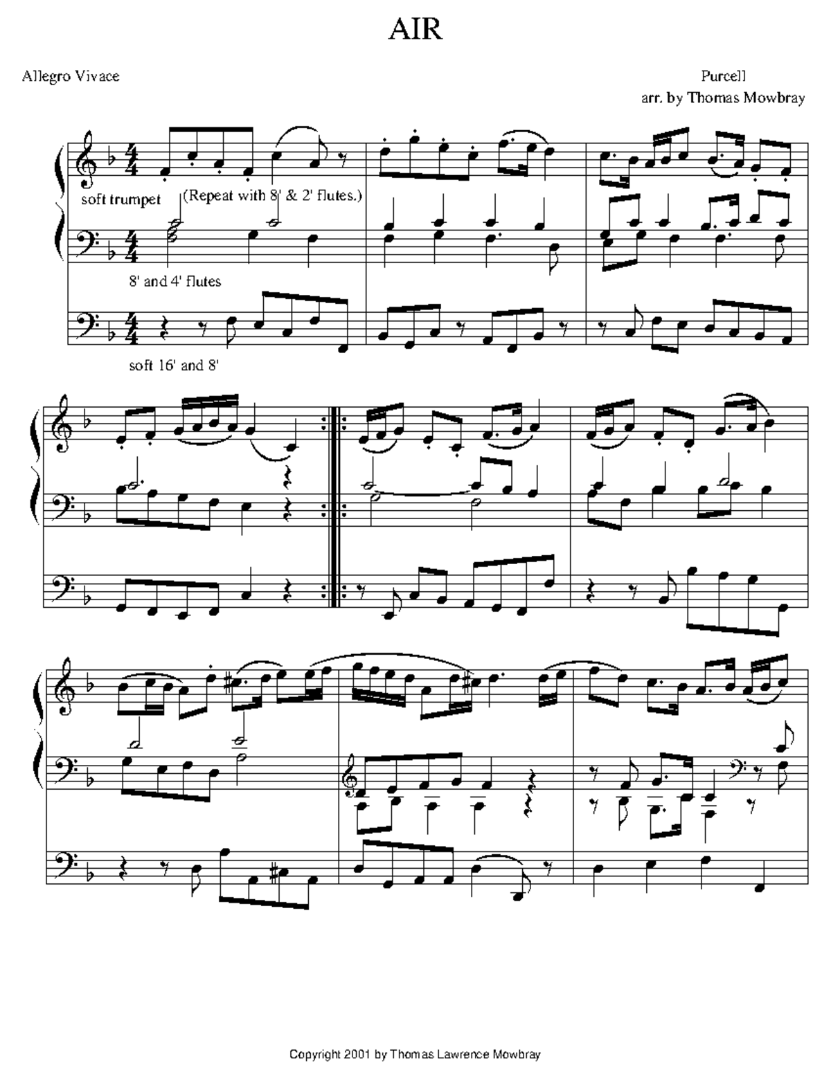 Air - Musica de Bach - D soft trumpet ...