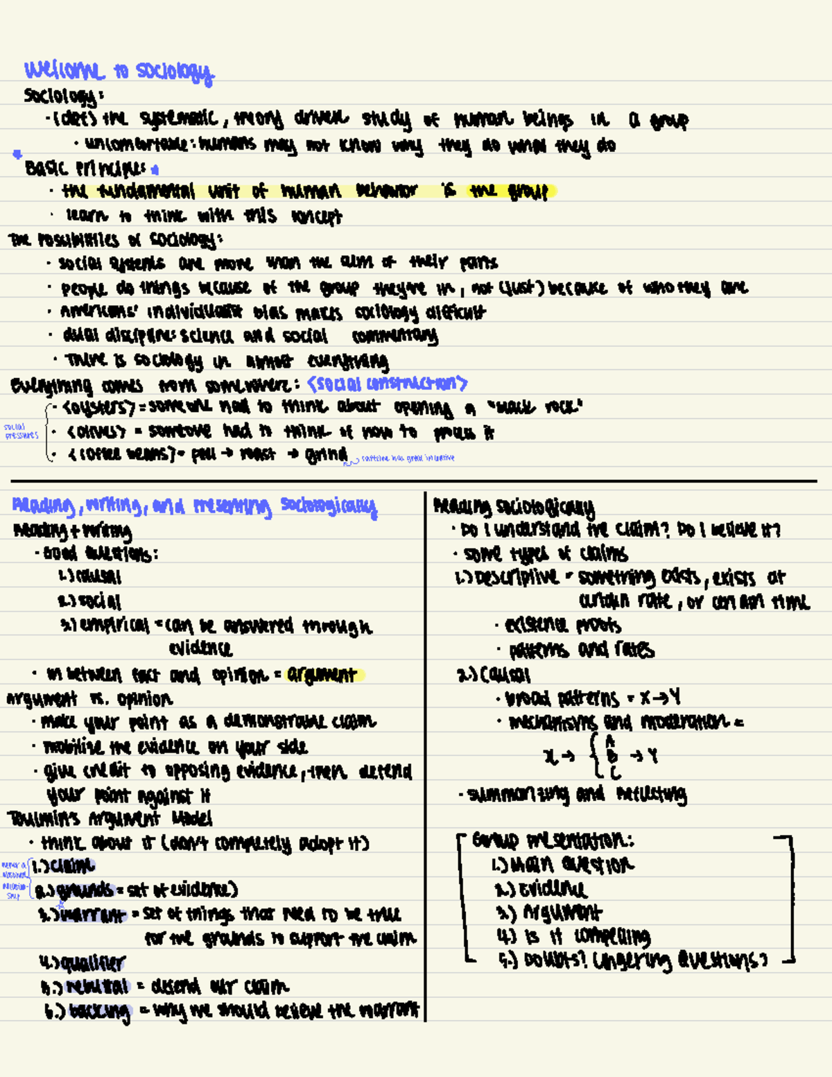 Sociology Notes - wellome o sociology sociology : " det ) tu systematic ...