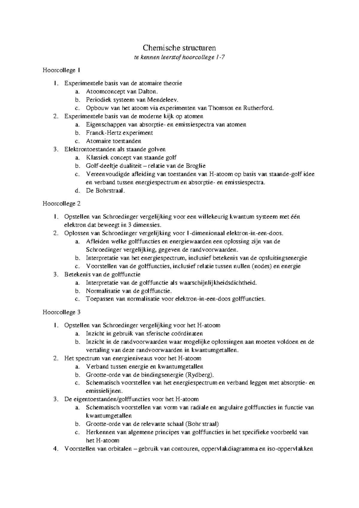 Leerstof Elektronische Structuur - Chemische structuren te kennen ...