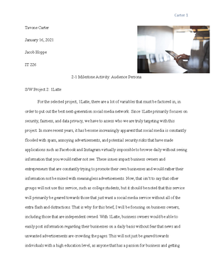 IT 226 1-1 Activity - Nick Piccolo IT 226 October 30, 2021 Module 1 ...