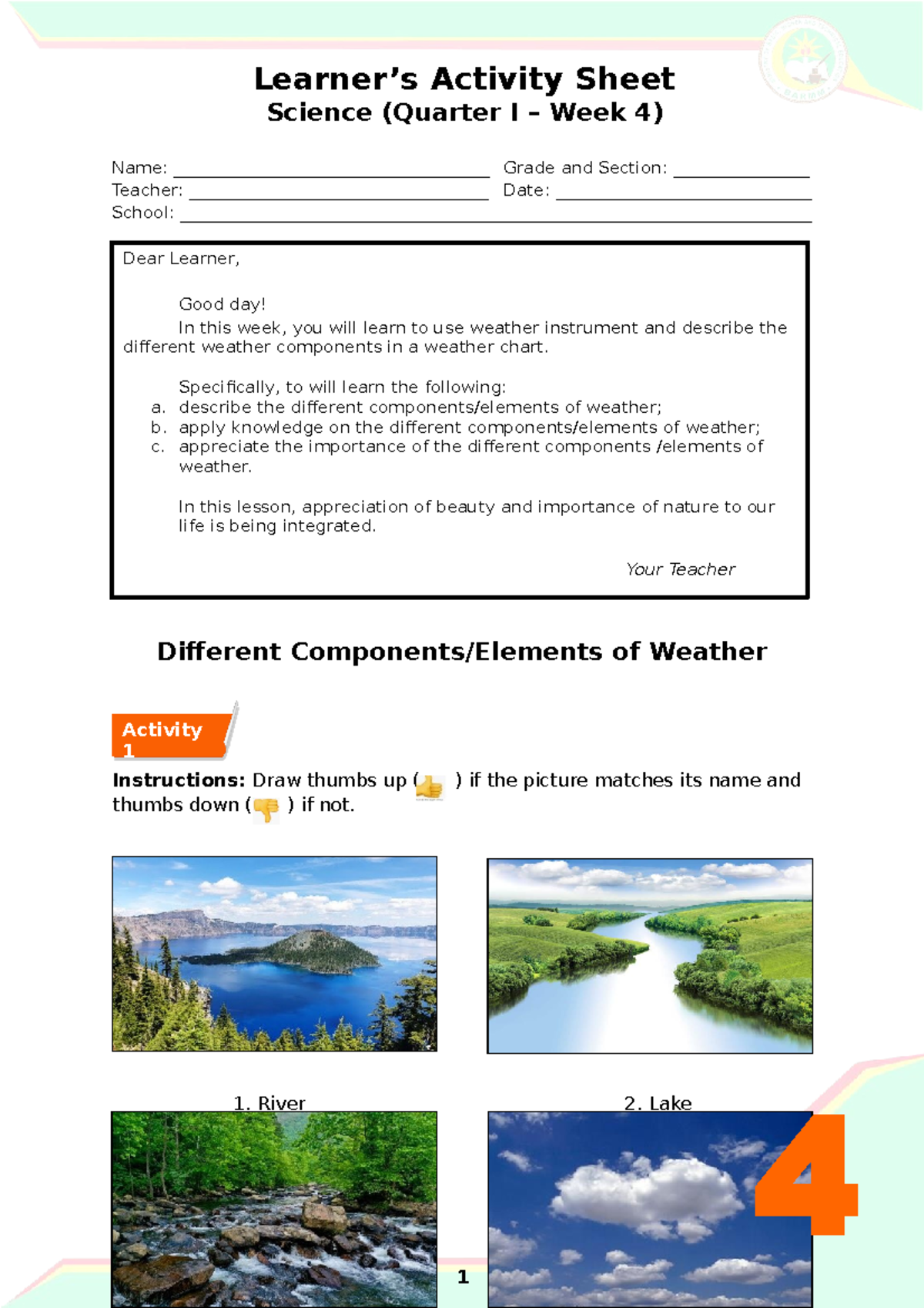 G4 sci Q4 W4 - Ok..... - Name ...